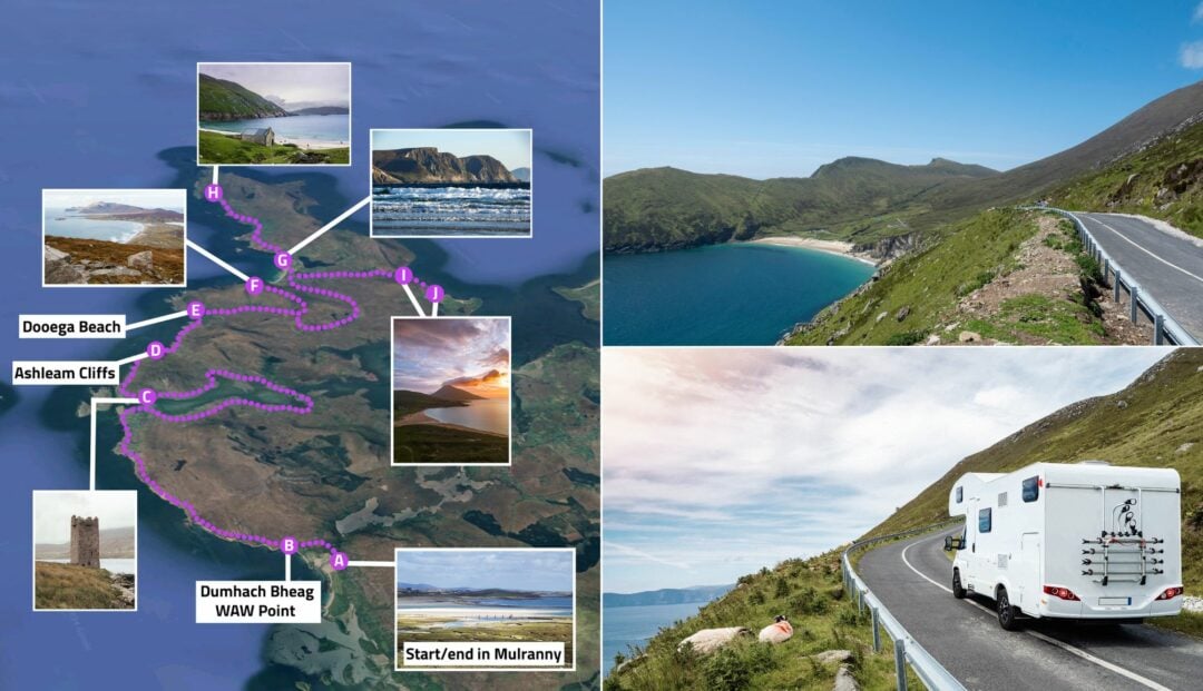 Atlantic Drive Achill Island: Map + Stops