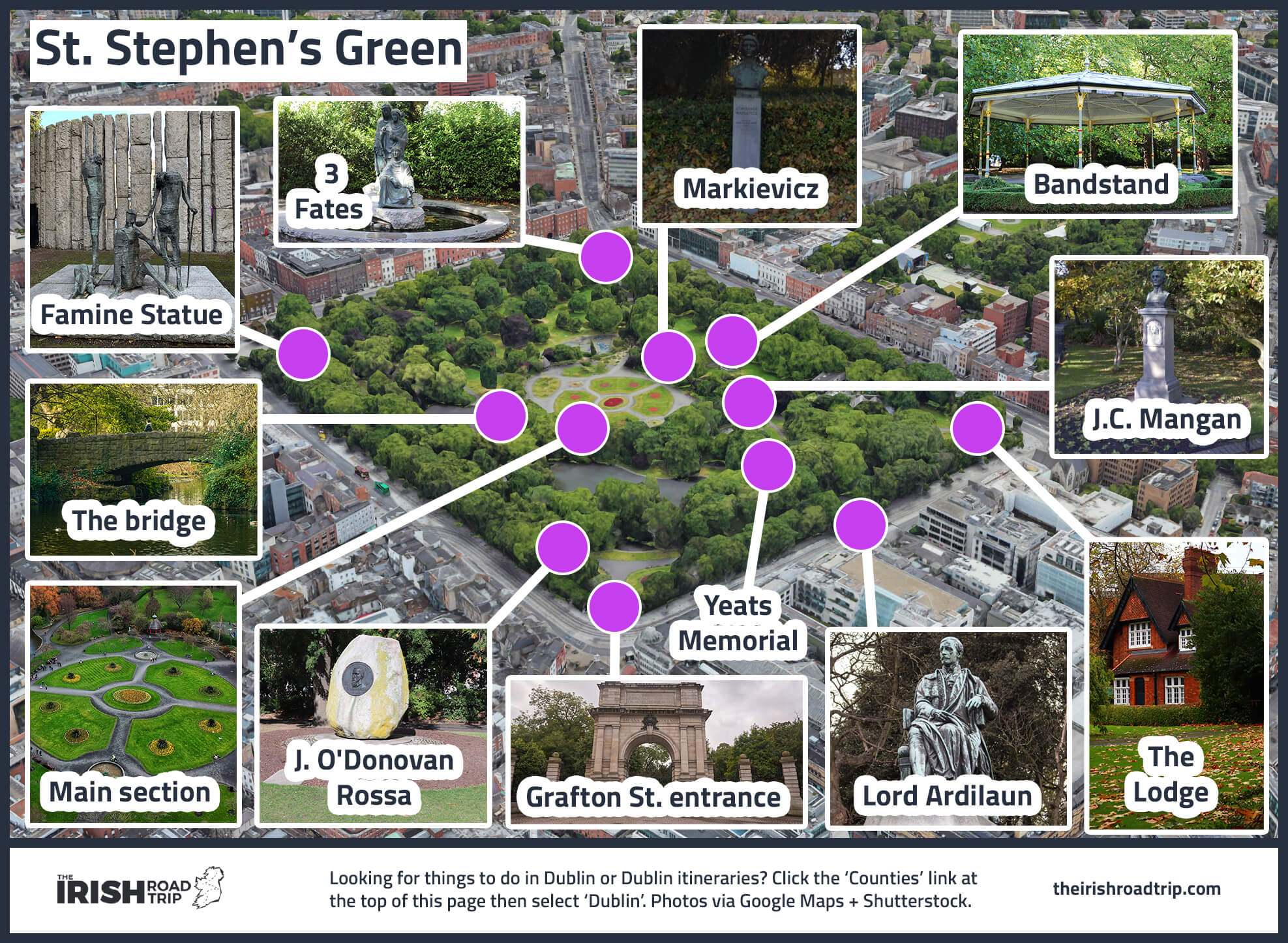 St Stephen's Green Dublin: Map, Attractions + History