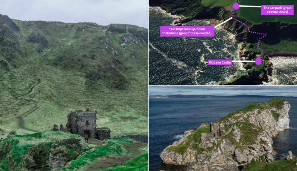 Kinbane Castle Hisory, Parking + The 140 Steps