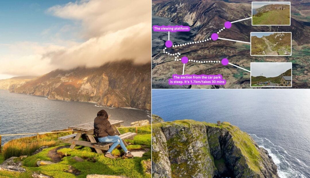 The Slieve League Cliffs: Walks, Map + Parking