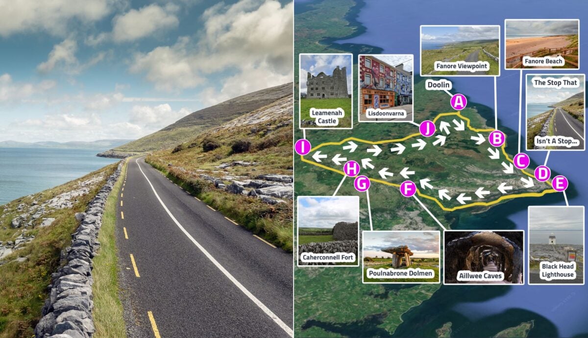The Burren Scenic Drive (Map + Route Overview)